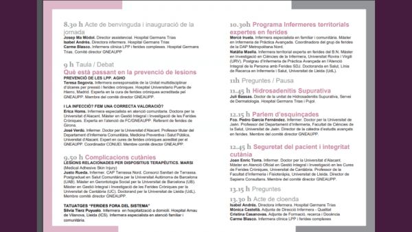 11a Diada Mundial per a la prevenció de les nafres per pressió a l ...